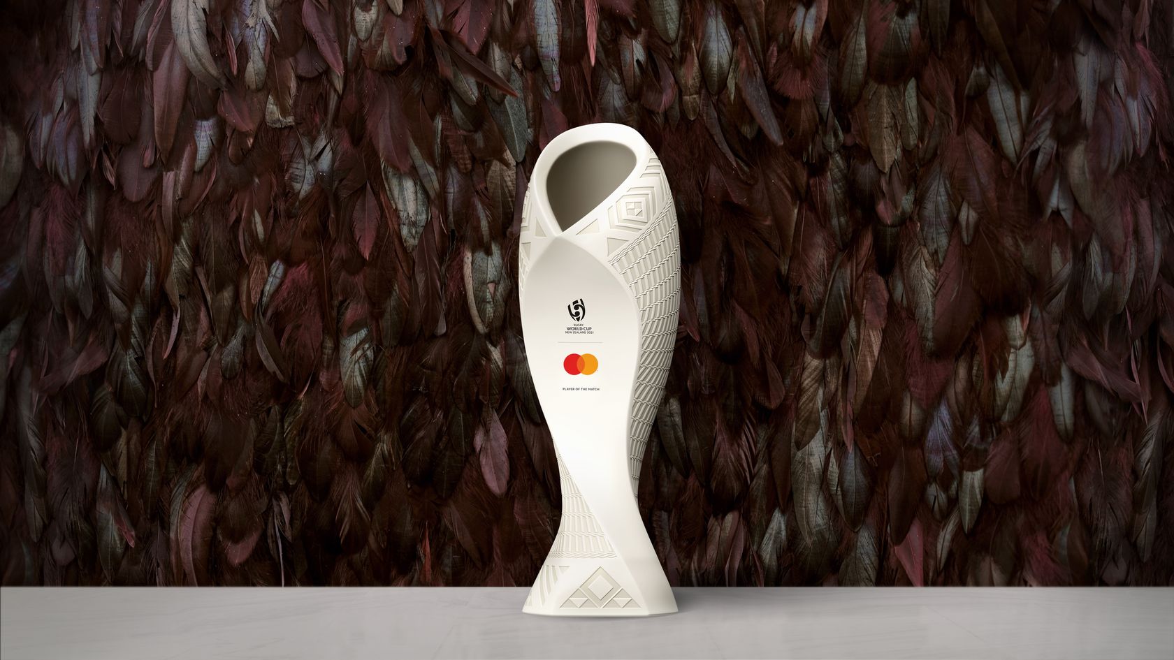 Mastercard presents sonic trophy to Rugby World Cup 2021 Player of the ...