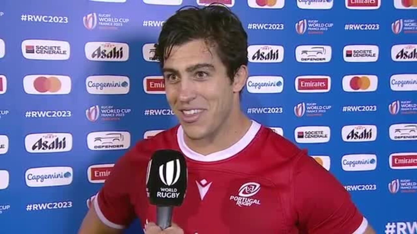 Dylan Fawsitt (USA) reaction (USA v Kenya) ｜ Rugby World Cup 2023