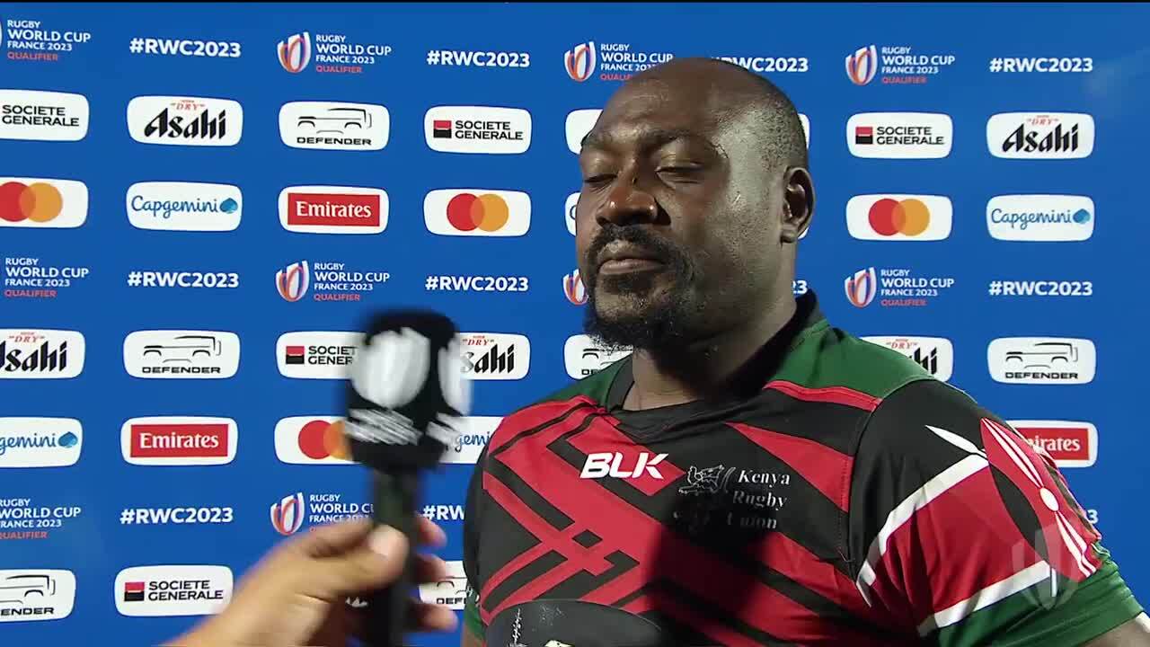 Kenya Captain Daniel Sikuta reaction (USA v Kenya) ｜ Rugby World Cup 2023